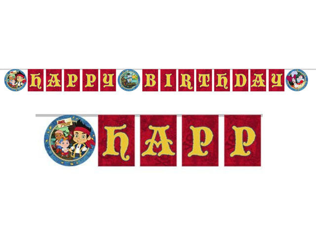Jake and the Neverland Pirates Birthday Banner – My Little Party Shop